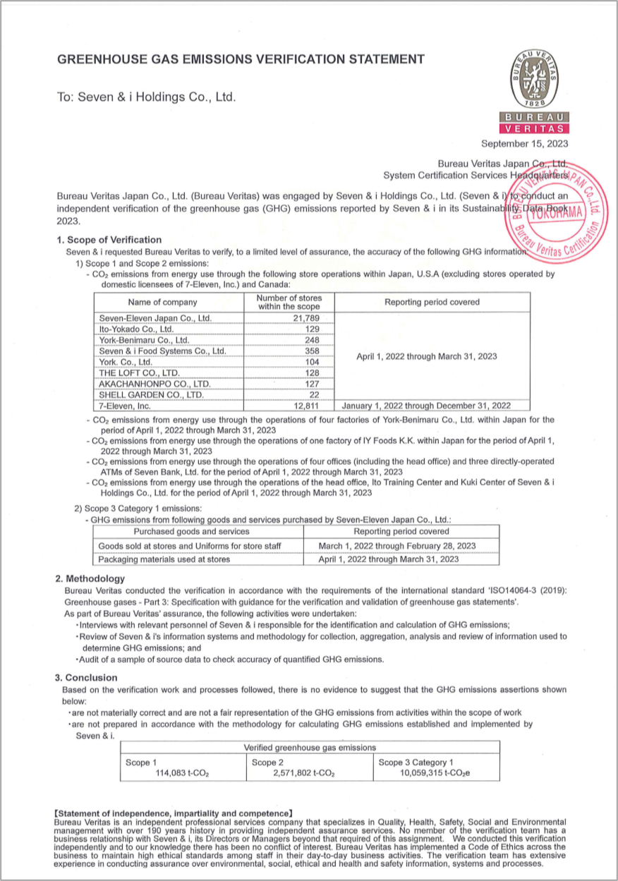 Environmental Management | Sustainability | Seven & i Holdings Co